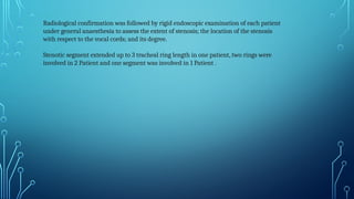 PARTIAL CRICOTRACHEAL RESECTION AND ITAS MANAGEMENT | PPTX
