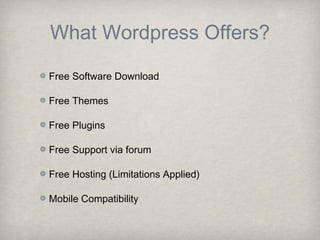 Introduction to Wordpress (Research Based) | PPT
