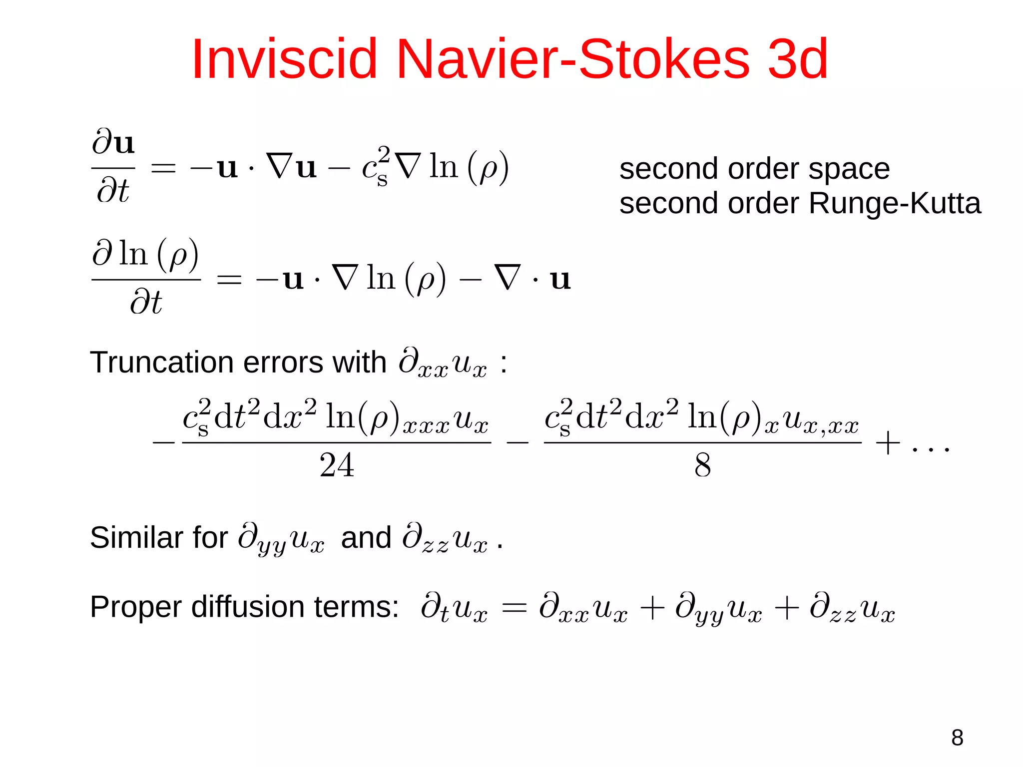 Numerical Viscosity And Diffusion In Finite Difference Eulerian Codes Ppt