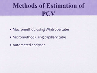 PCV.pptx | Blood Disorders | Diseases and Conditions