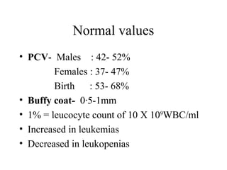 PCV 2.ppt on packed cell volume presentation | PPT