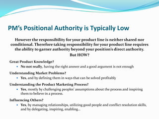 PCV2013 The Leadership Role for Product Managers | PPTX | Executive ...