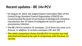 PCV and TCV including information on IAP scheduls | PPTX