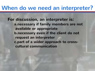 Working With Interpreters in Palliative Care. | PPTX