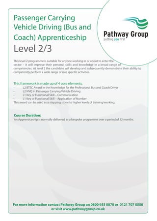 PCV, passenger carrying vehicle apprenticeship | PDF | Careers