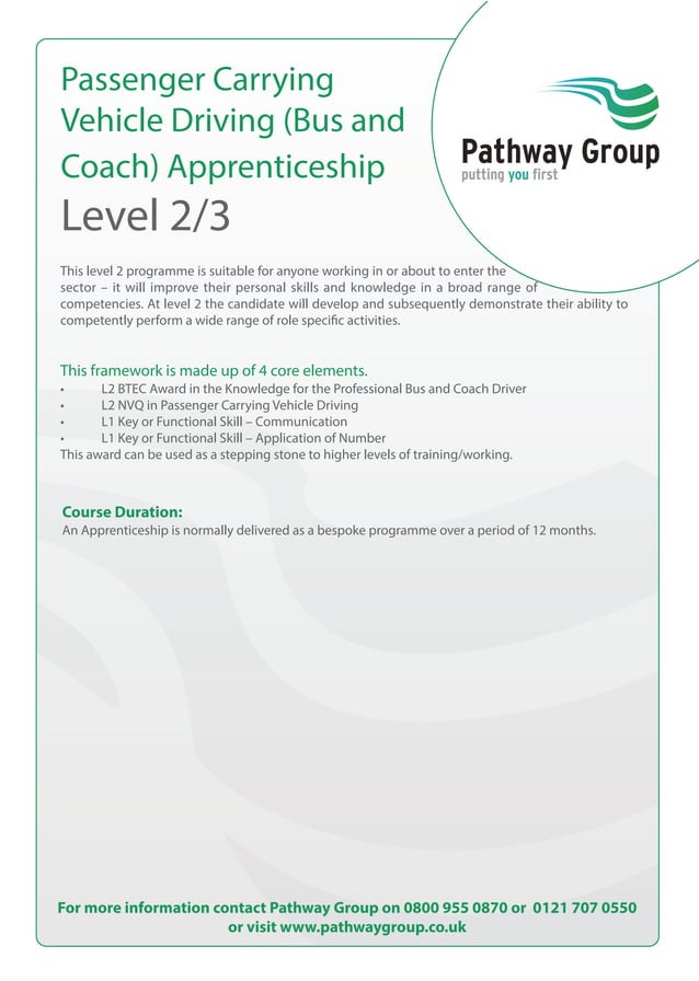 PCV, passenger carrying vehicle apprenticeship | PDF | Careers