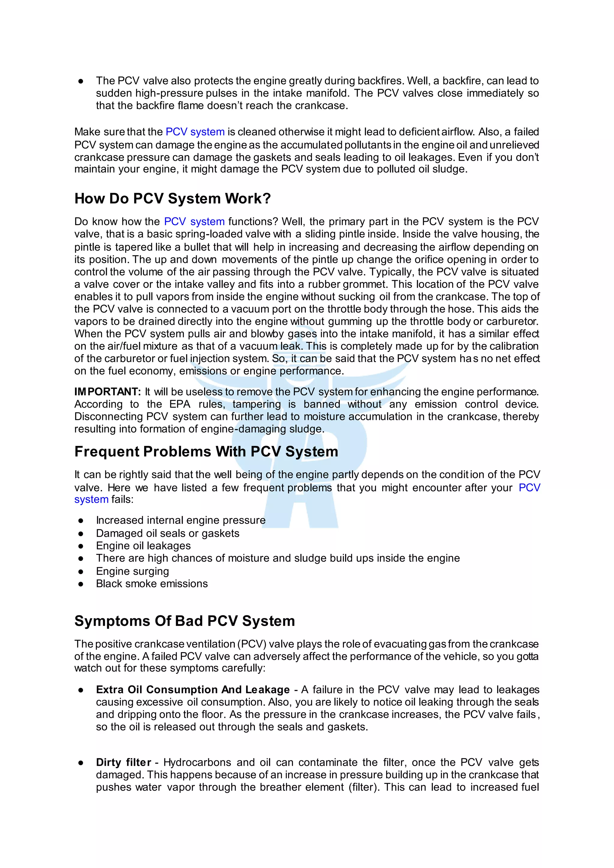 Car Filter PCV Systemystem | PDF