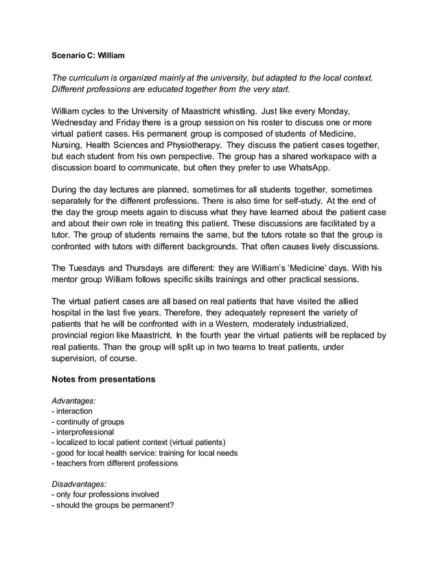 Pcw27 scenarios-and-notes | PDF