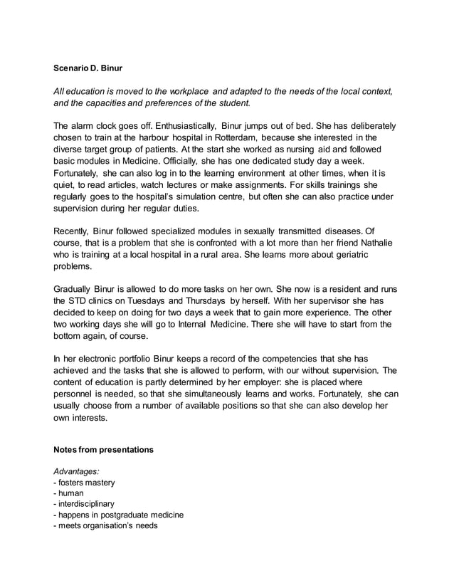 Pcw27 scenarios-and-notes | PDF