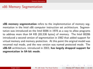 Pc x86 under the hood outline | PPT