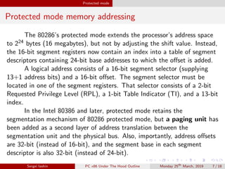 Pc x86 under the hood outline | PPT