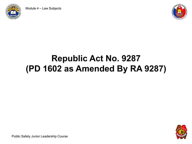PD-1602-as-amended-by-RA-9287-Anti-Illegal-Gambling-Law.pptx | Crime ...