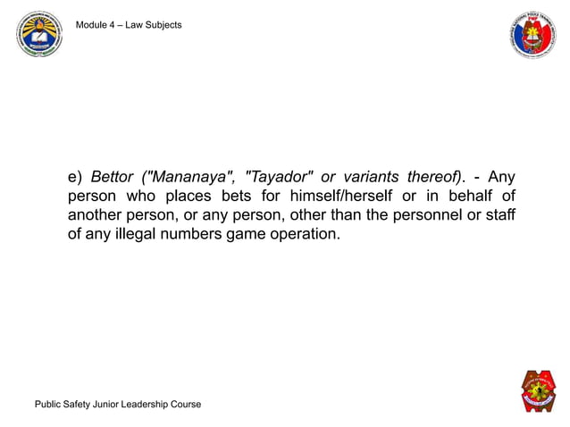 PD-1602-as-amended-by-RA-9287-Anti-Illegal-Gambling-Law.pptx | Crime ...