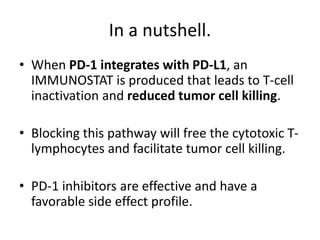 Pd 1 inhibitors (review and role in lymphoma) | PPTX