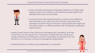 Cultural Differences. Hofstede's Cultural Dimensions: Power Distance ...