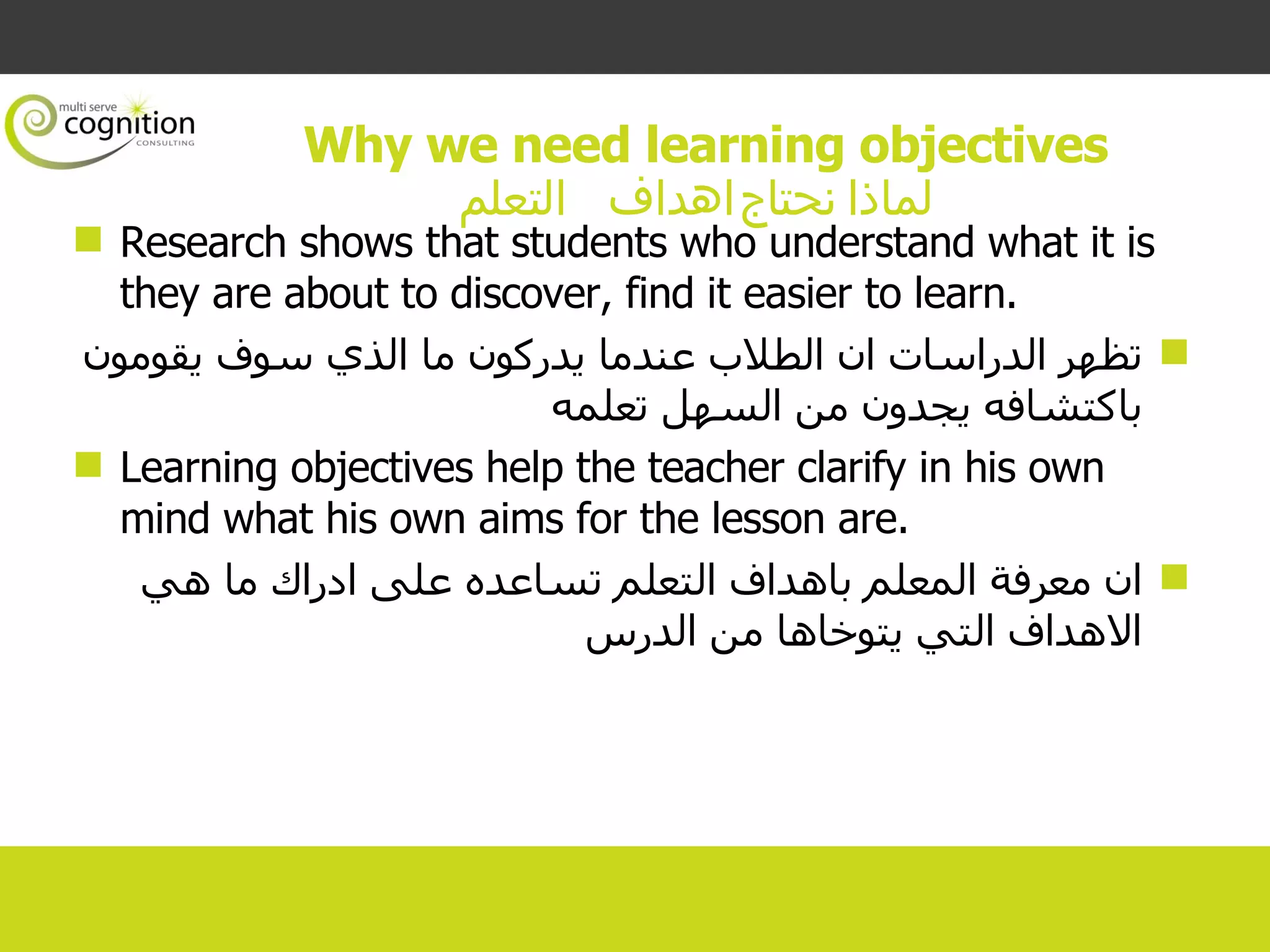 Pd Learning Objectives | PPT