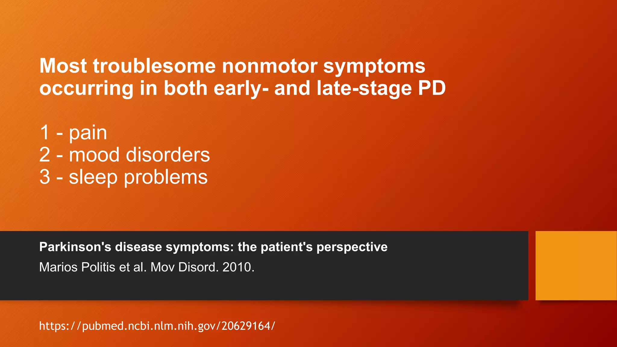 Non motor manifestations of Parkinson disease | PPTX