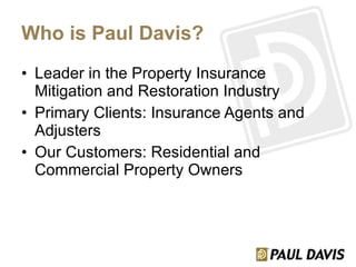 Paul Davis Overview | PPT