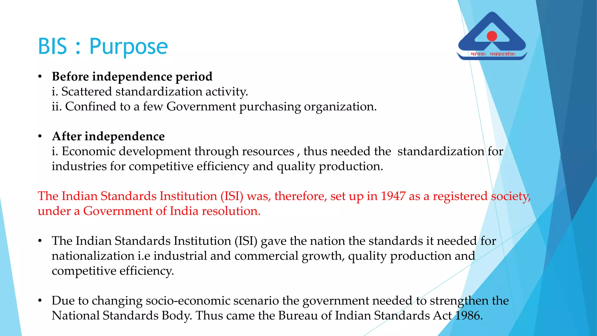 Bureau of Indian Standards | PPTX