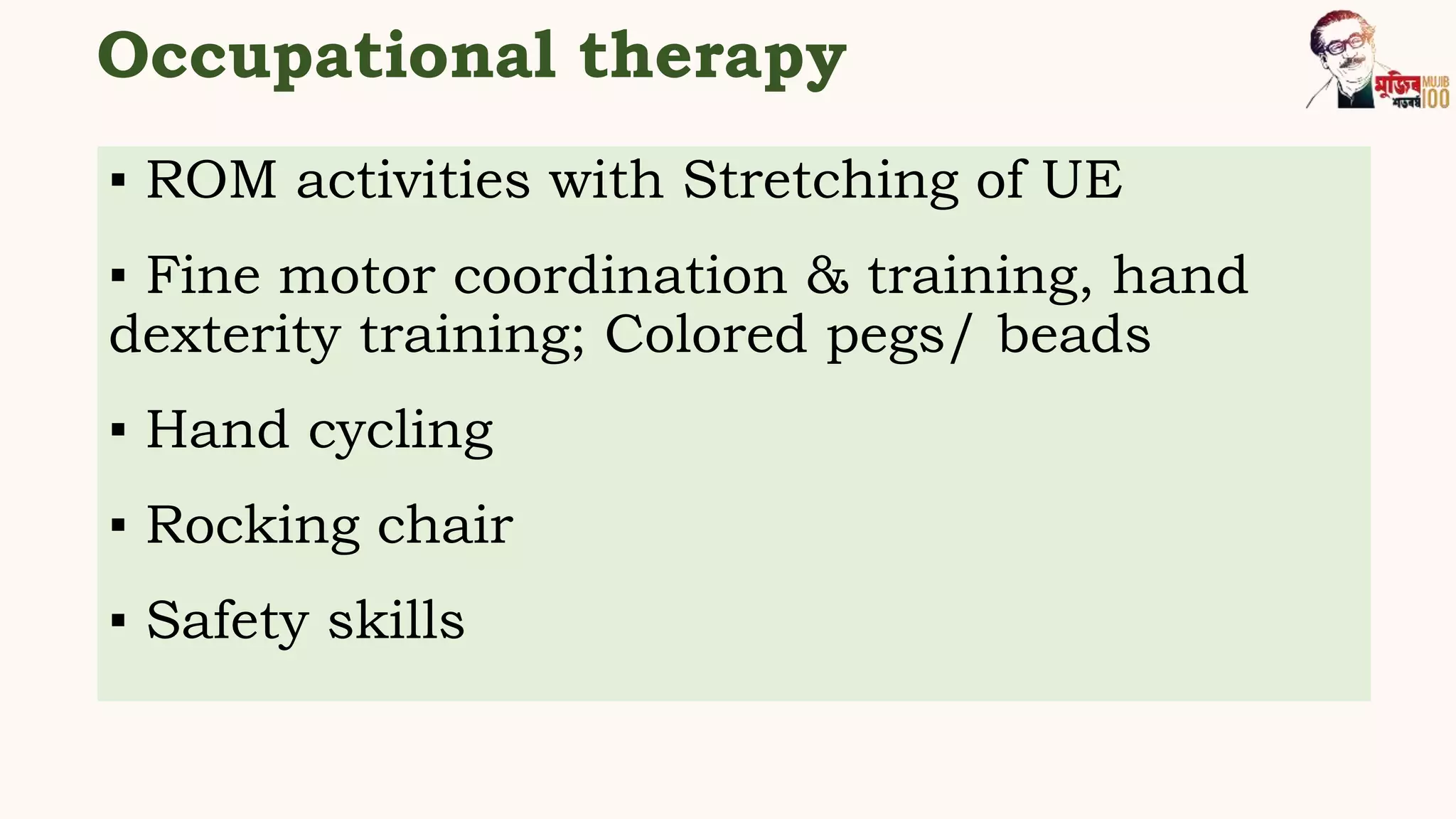 Rehabilitation of Parkinsons Disease | PPTX