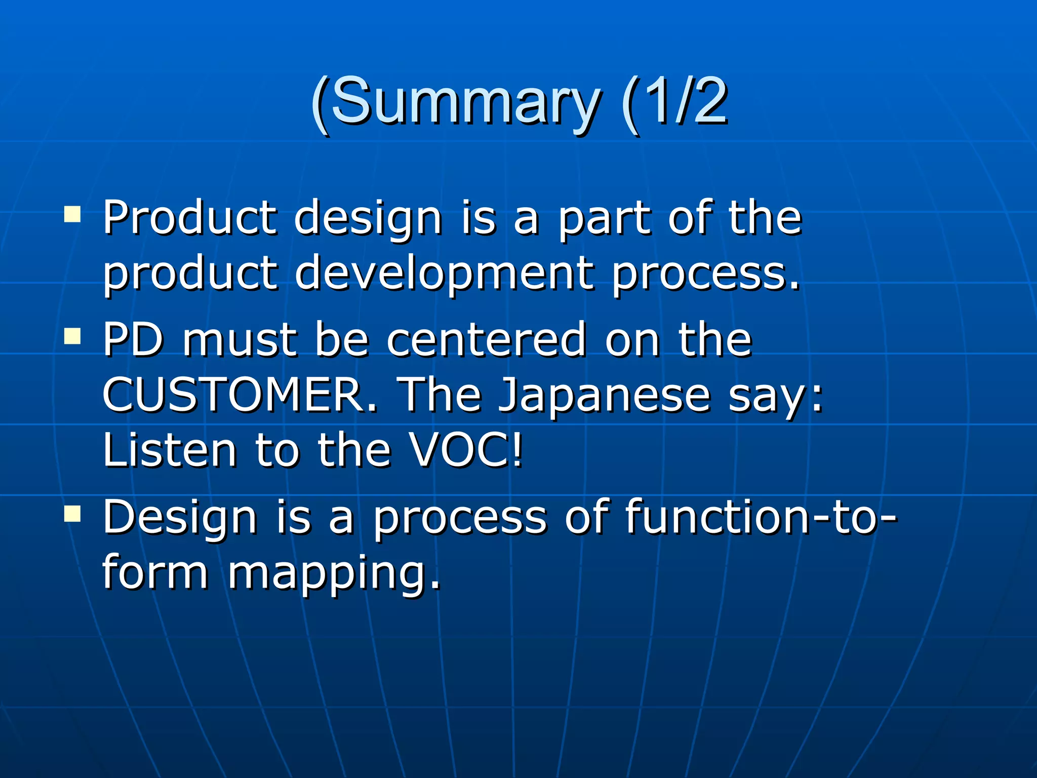 Product Design & Development - 1 | PPT