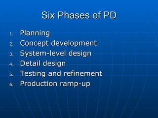 Product Design & Development - 1 | PPT