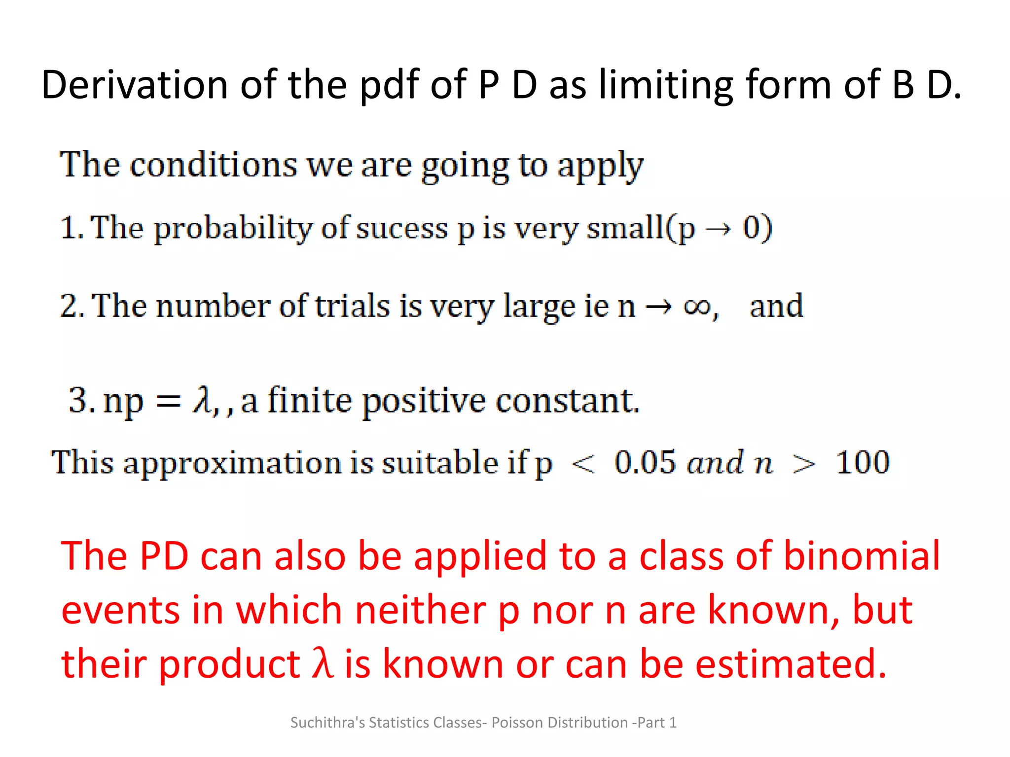 Poisson Distribution Part 1 | PPTX