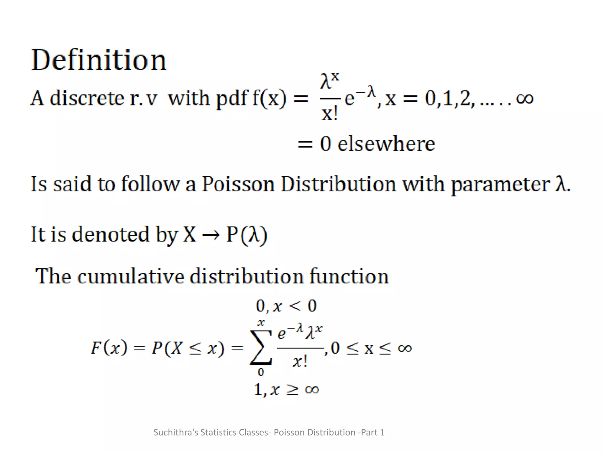 Poisson Distribution Part 1 | PPT