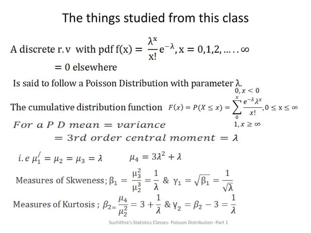 Poisson Distribution Part 1 | PPT