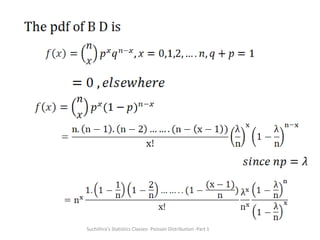 Poisson Distribution Part 1 | PPTX