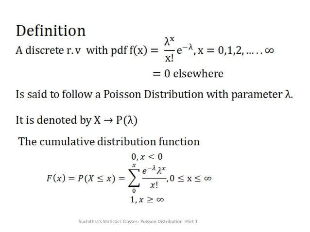 Poisson Distribution Part 1 | PPT