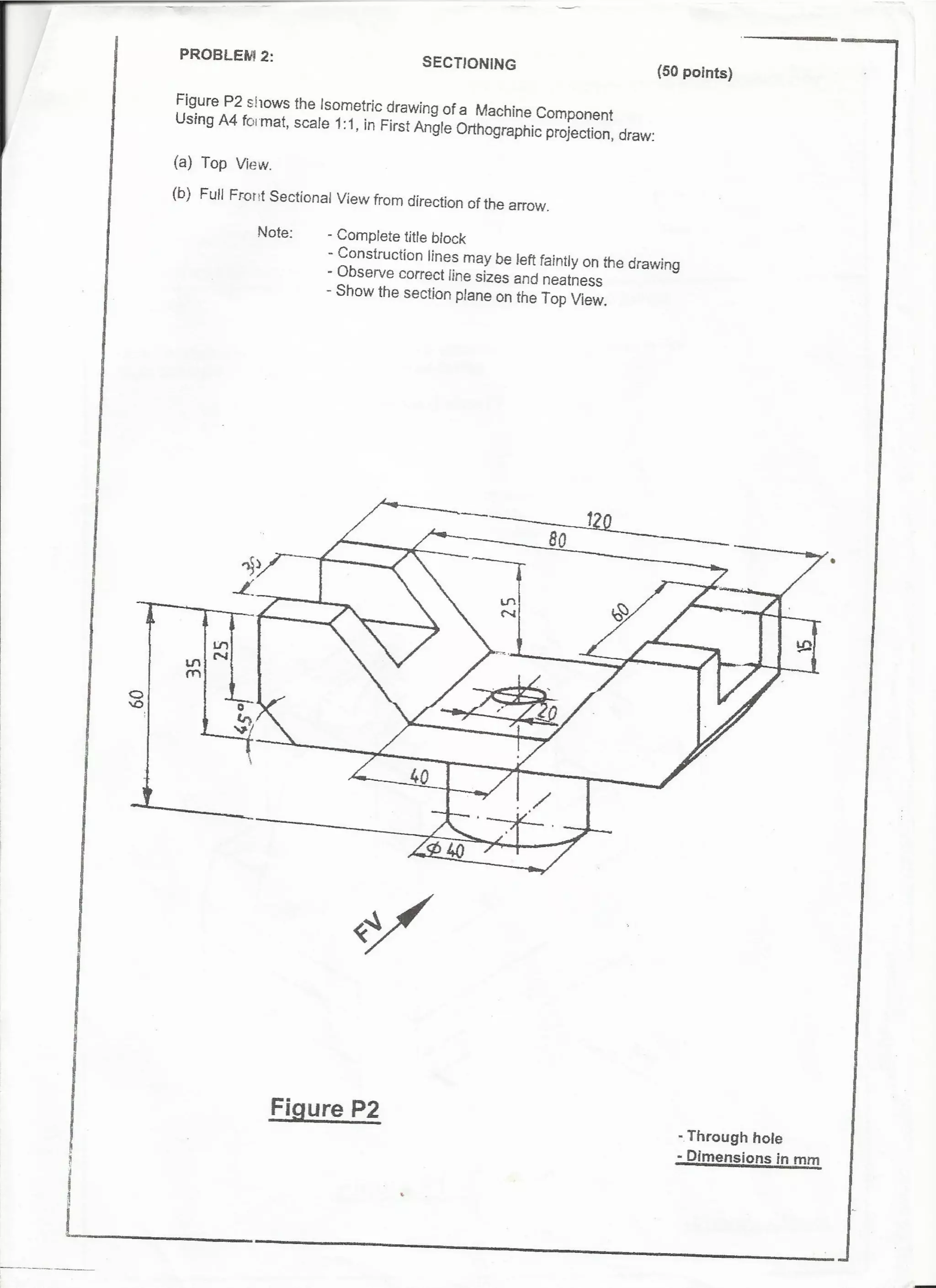 engineering drawing QUESTIONS paper | PDF