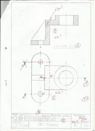 engineering drawing QUESTIONS paper | PDF