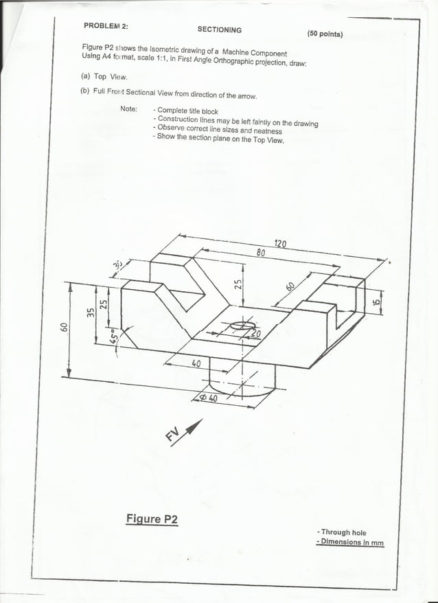 engineering drawing QUESTIONS paper | PDF