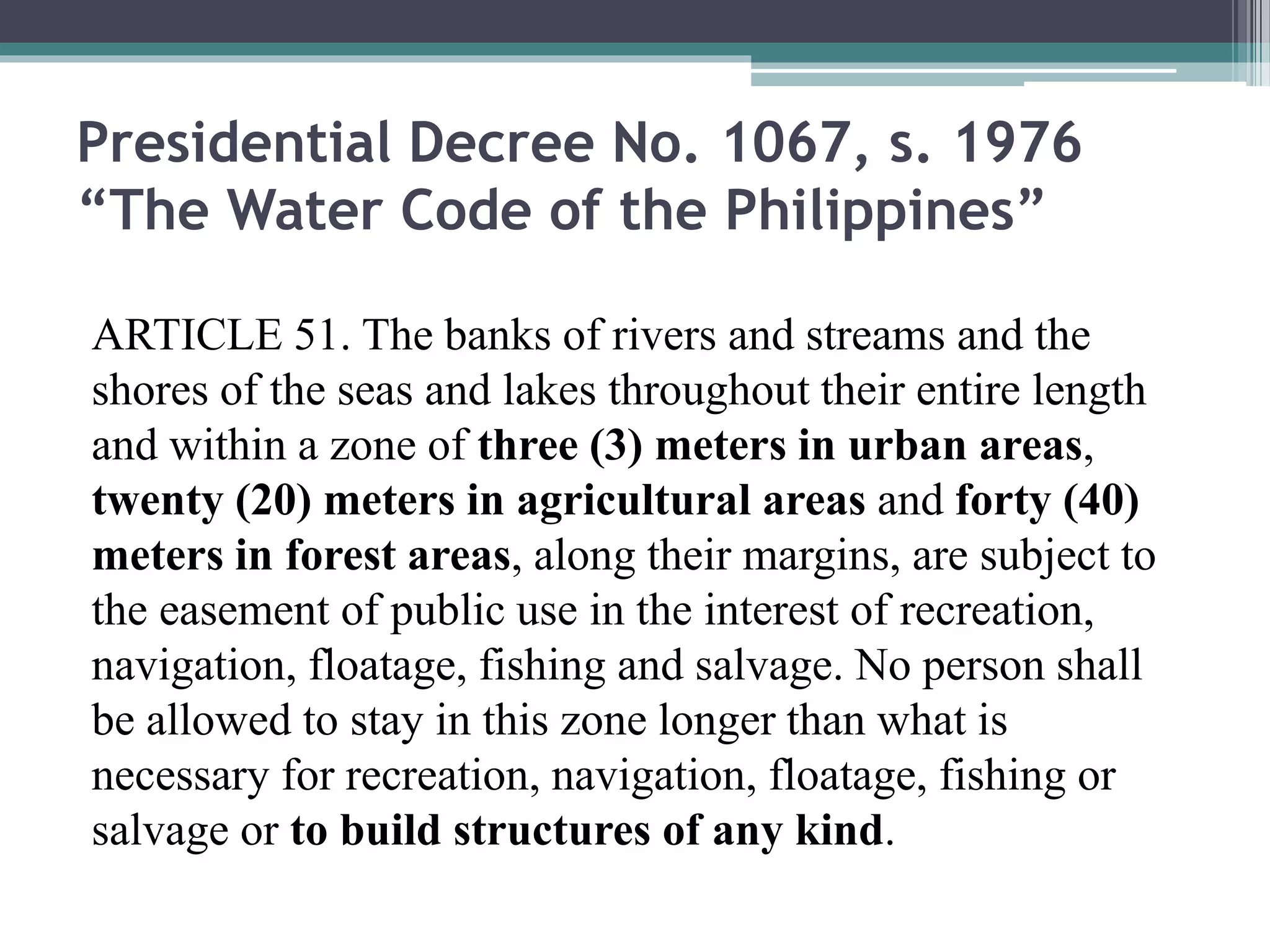PD 1067 Philippine Water Code of the Philippines- DAO 2021-07 Easement.pptx