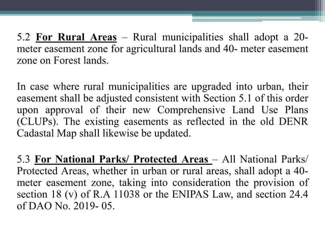PD 1067 Philippine Water Code of the Philippines- DAO 2021-07 Easement ...