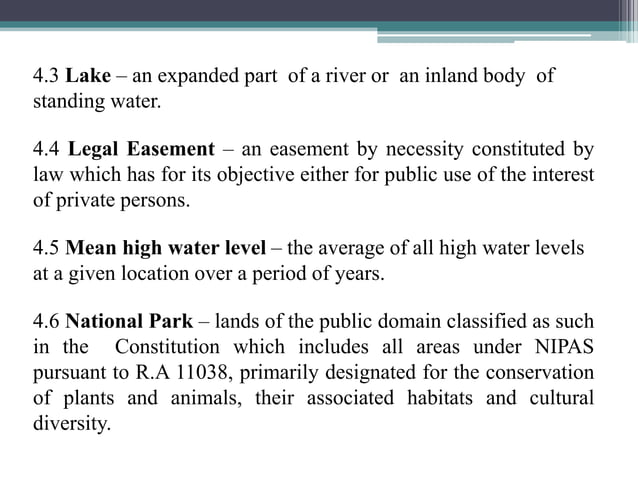 PD 1067 Philippine Water Code of the Philippines- DAO 2021-07 Easement ...