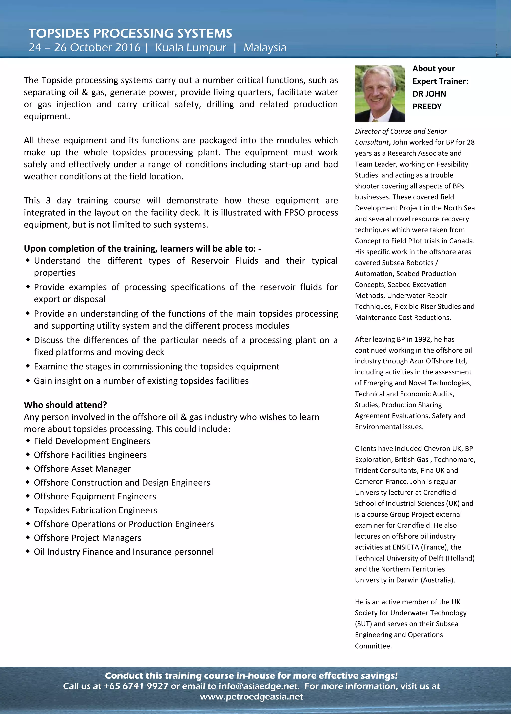 PD184 - TopSide Processing System | PDF