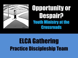PD1 Opportunity or Despair Overview Session | PPT