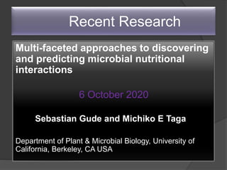 Microbial Nutrition presentation | PPTX