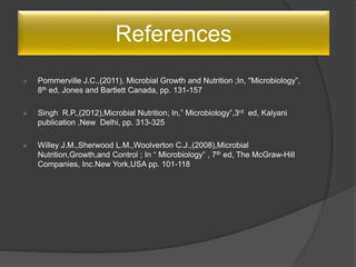 Microbial Nutrition presentation | PPTX