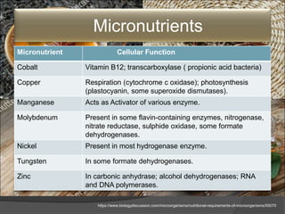 Microbial Nutrition presentation | PPTX