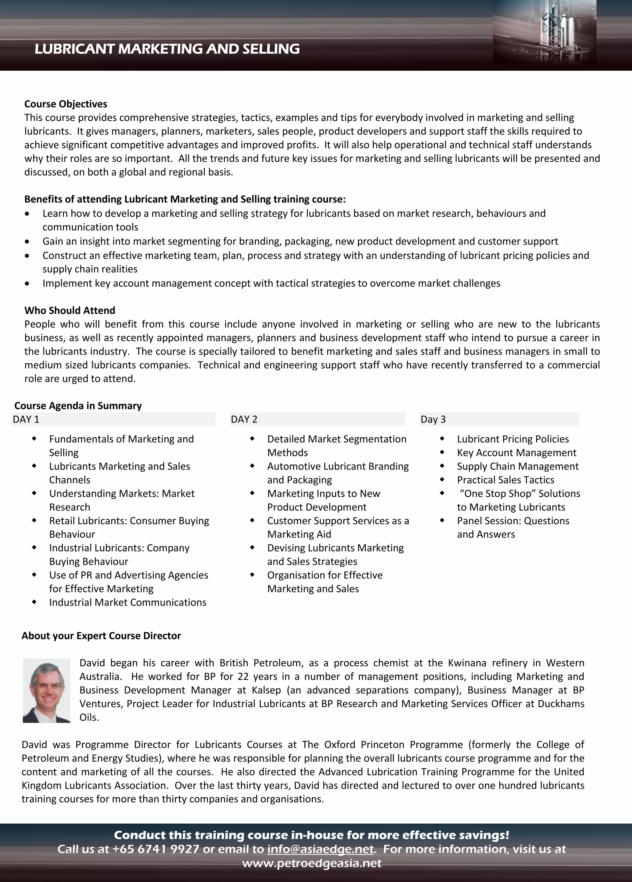 PD274 Lubricant Marketing & Selling | PDF