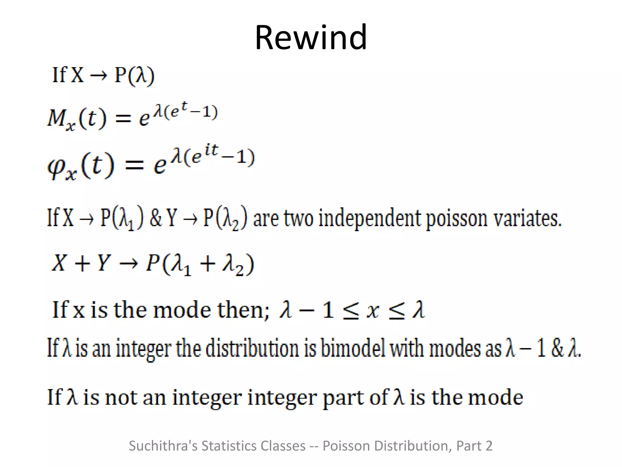 Poisson Distribution Part 2 | PPTX