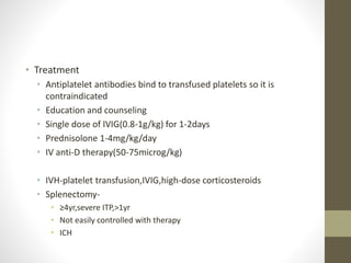 Quantitative platelet disorders | PPTX