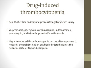 Quantitative platelet disorders | PPTX