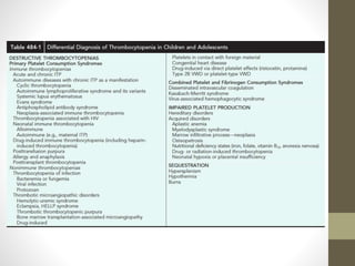 Quantitative platelet disorders | PPTX