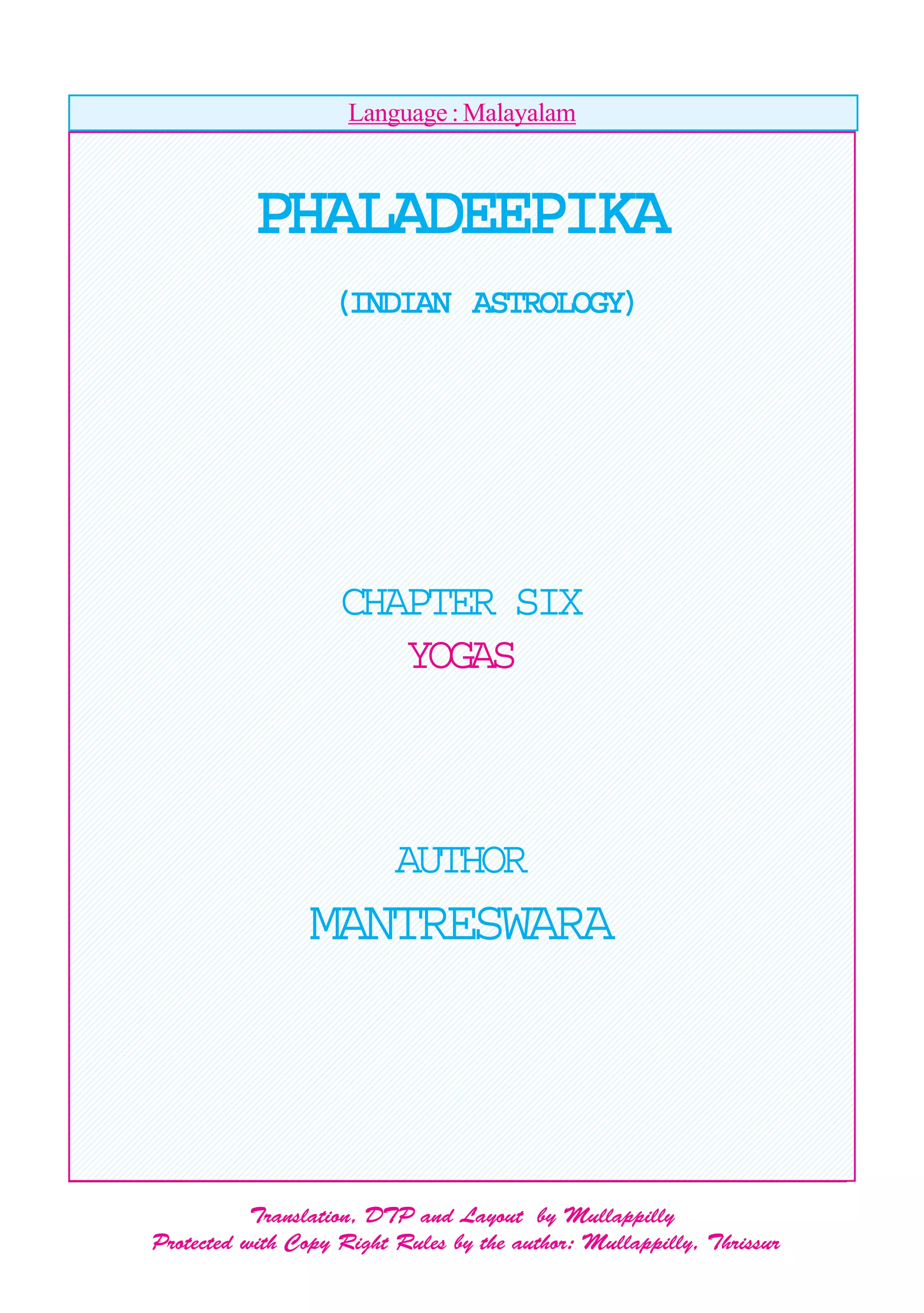 PHALADEEPIKA - CHAPTER 6 | PDF