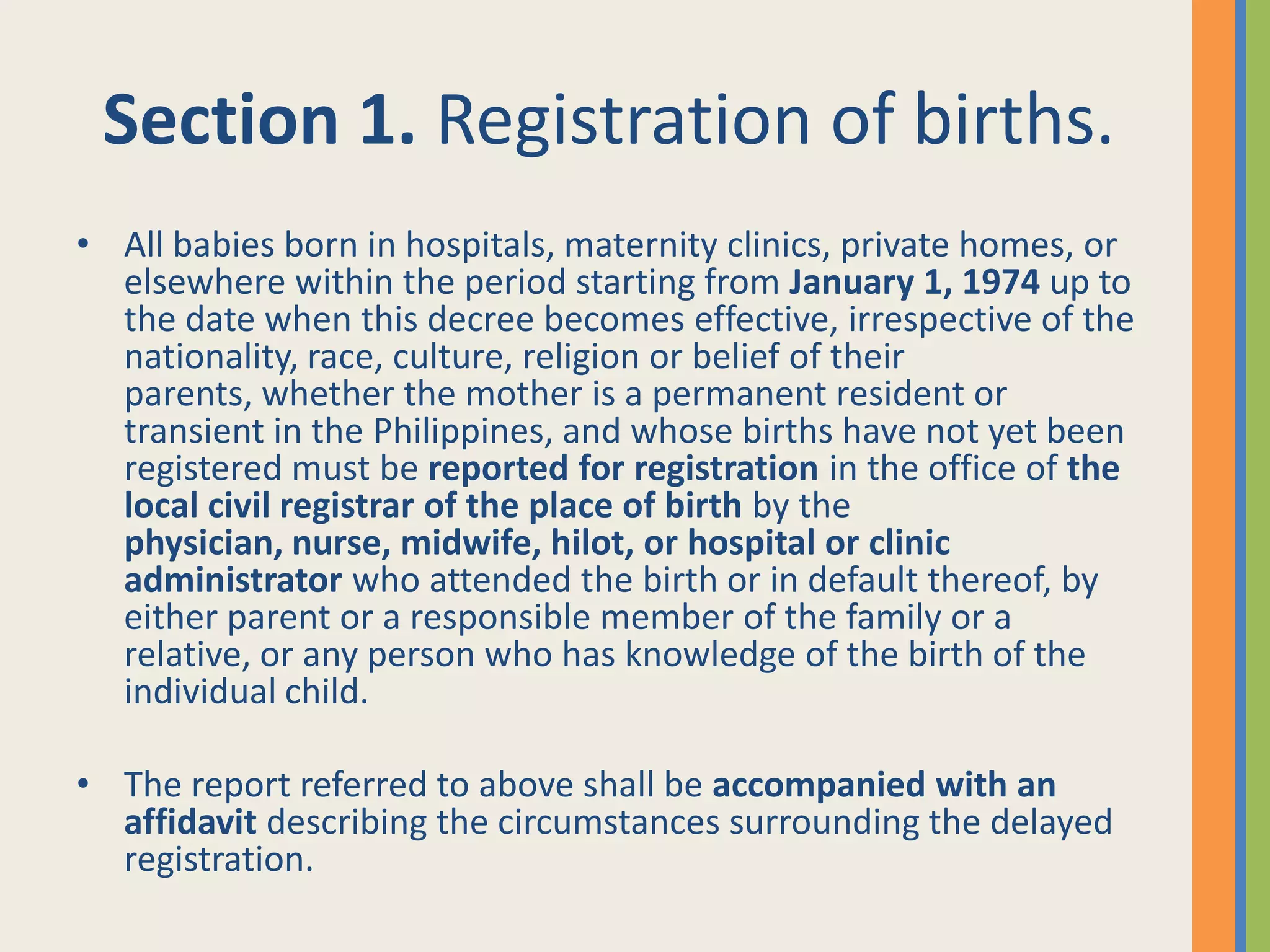 Presidential Decree No. 651 | PPTX