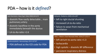 Patent Ductus Arteriosus - management in preterm infants | PPTX